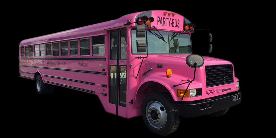 US Partybus in Rosa Pink Schoolbus - Stretchlimousinen Partybus und ...